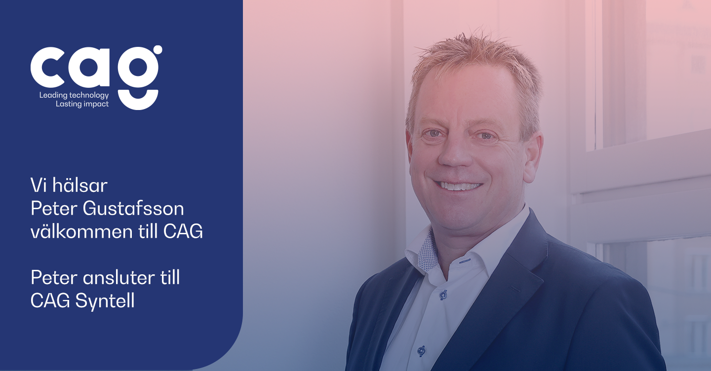 Vi hälsar Peter Gustafsson välkommen till CAG – CAG