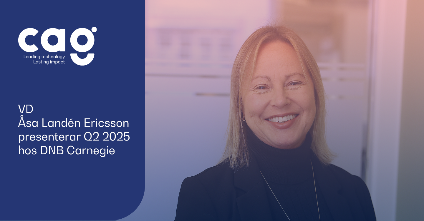 VD Åsa Landén Ericsson presenterar Q2 2025 hos DNB Carnegie – CAG